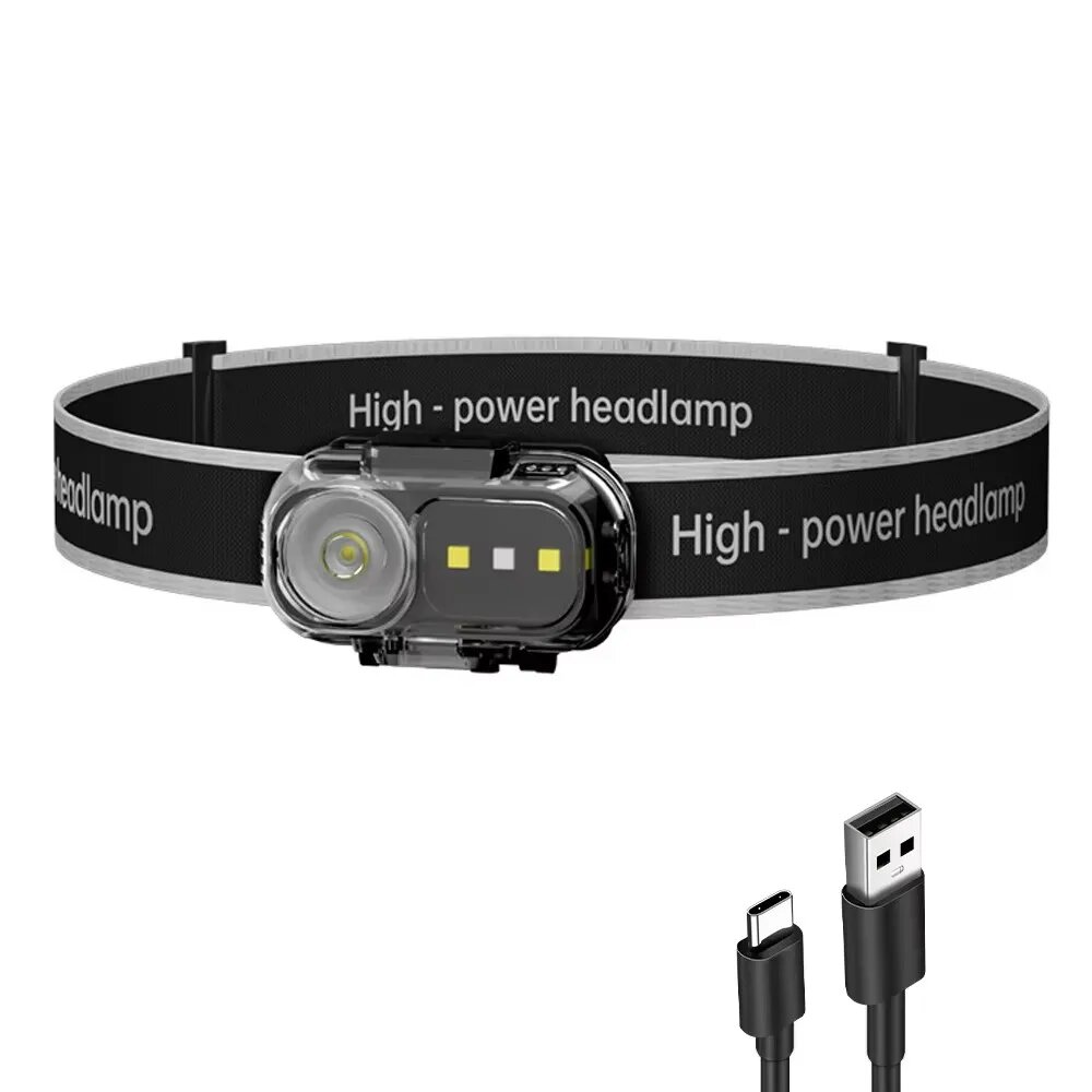 BORUiT красный и белый налобный фонарь 300LM