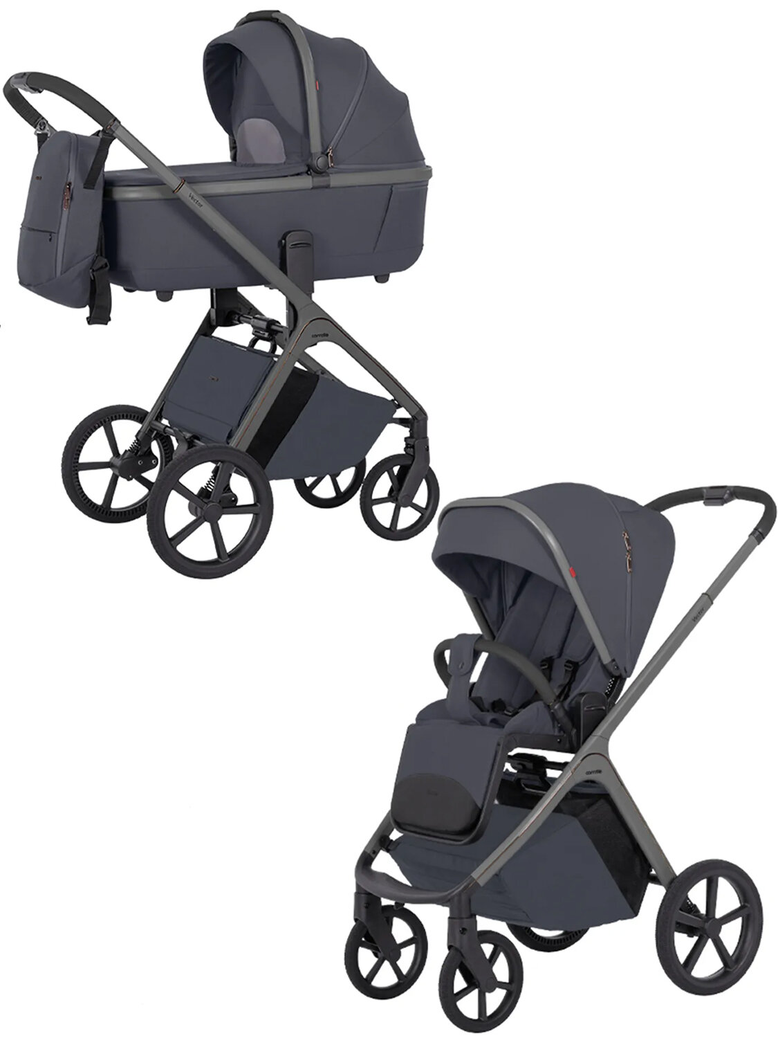 Коляска 2 в 1 CARRELLO Vector CRL-6550 Plum Grey