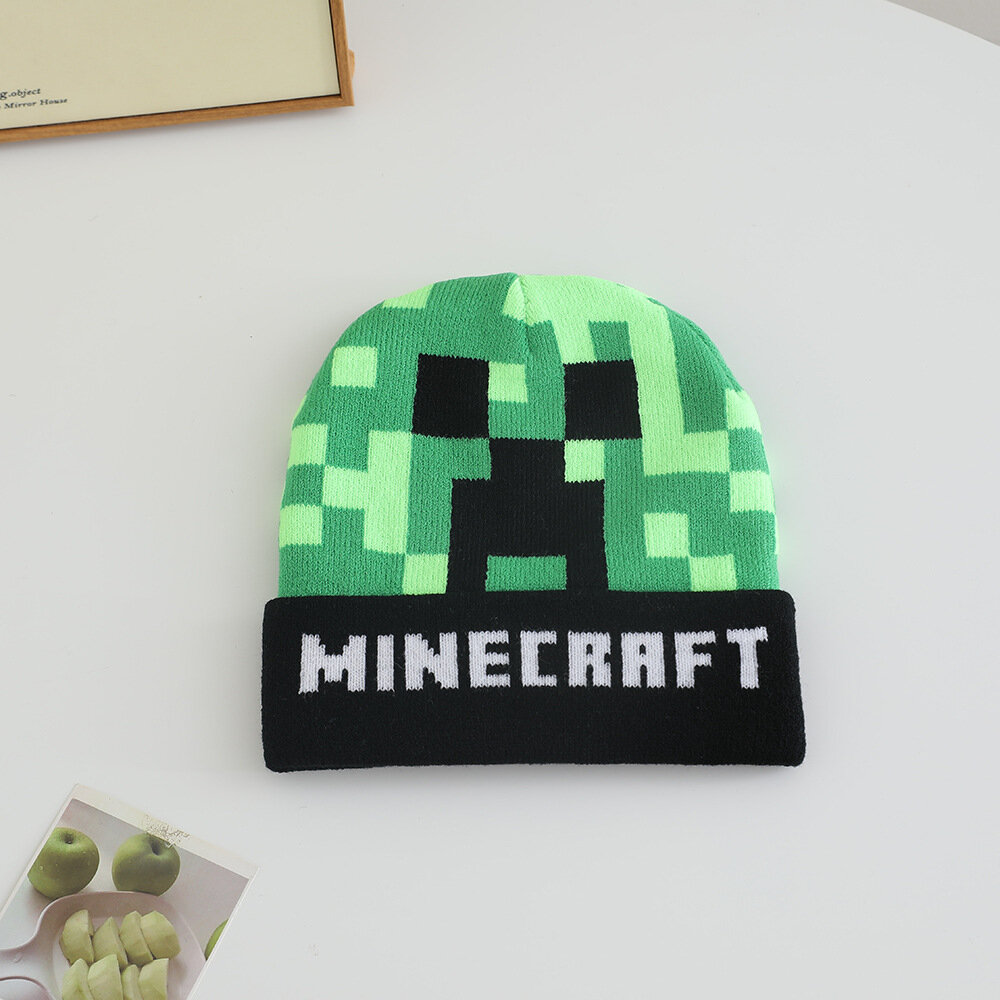 Городских образов JYL Кепка Детская Bluey Minecraft Вязаная Бини Акрил