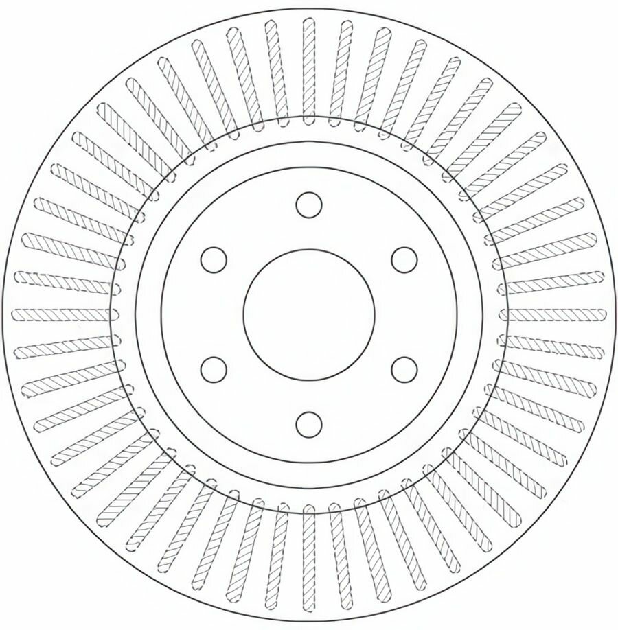 Тормозной диск вентилируемый, для Ниссан Навара Np300 2005-2017, Патфайндер 3 2005-2013 арт DF6425