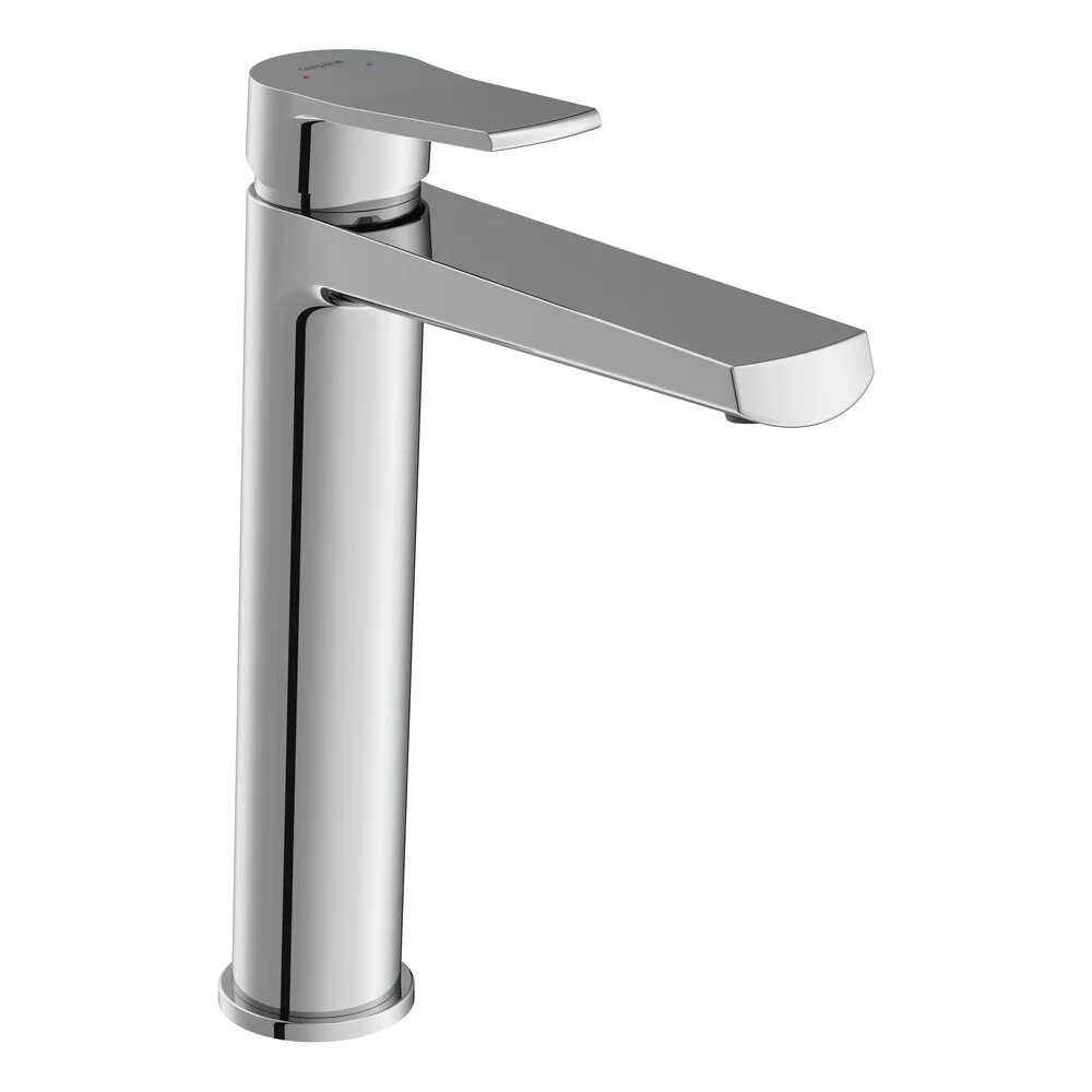 Смеситель для раковины Cersanit Город (City) 68331 хром, глянцевый, кран для ванной в раковину, из латуни, рычажный, с керамическим картриджем, с функцией экономии расхода