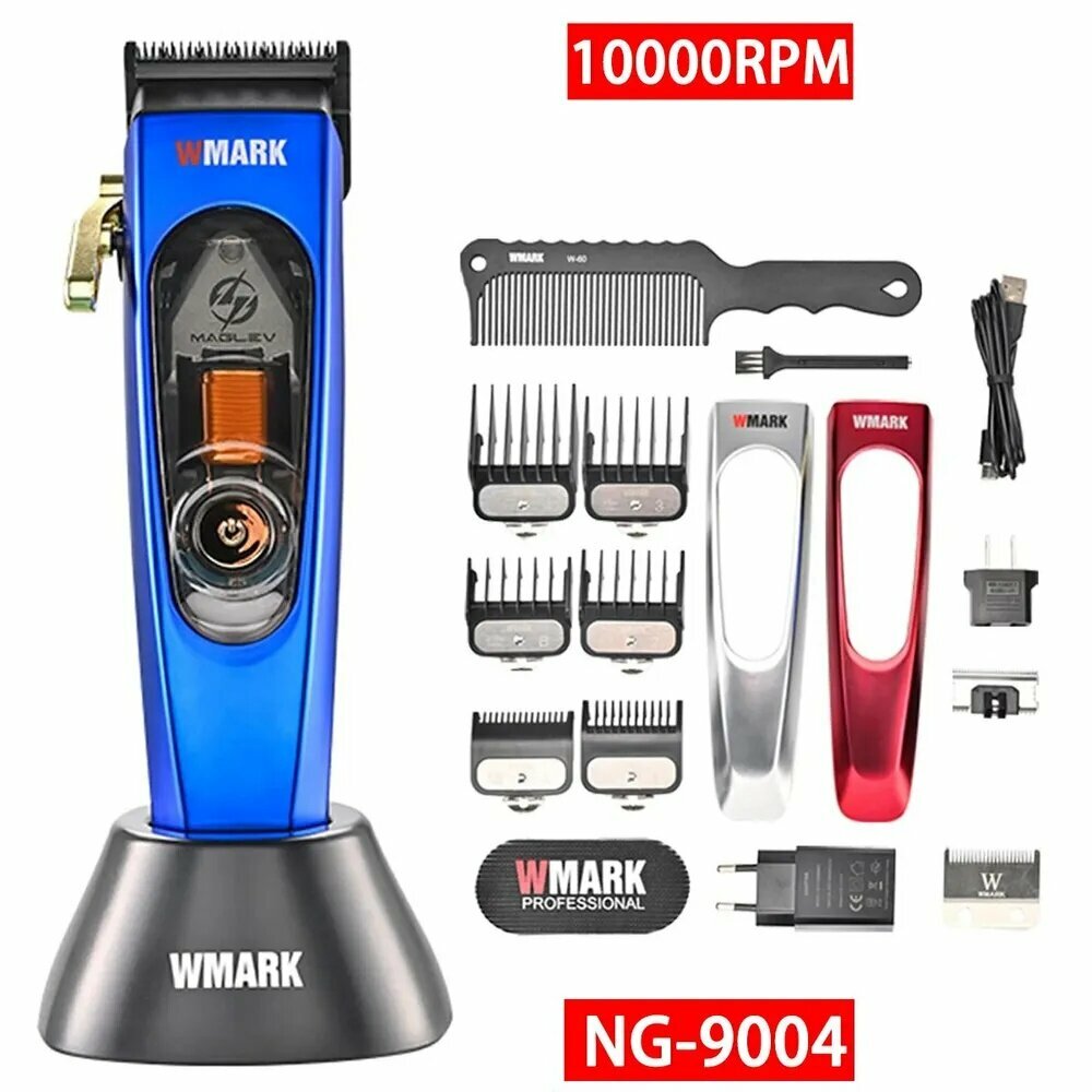 WMARK Машинка для стрижки 9004, синий, белый