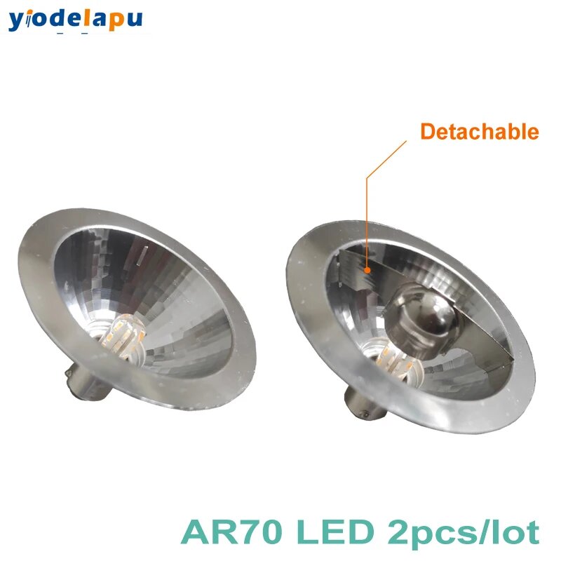 2 шт. светодиодные прожекторы yiodelapu 2 Вт AC/DC12V AR70 BA15D