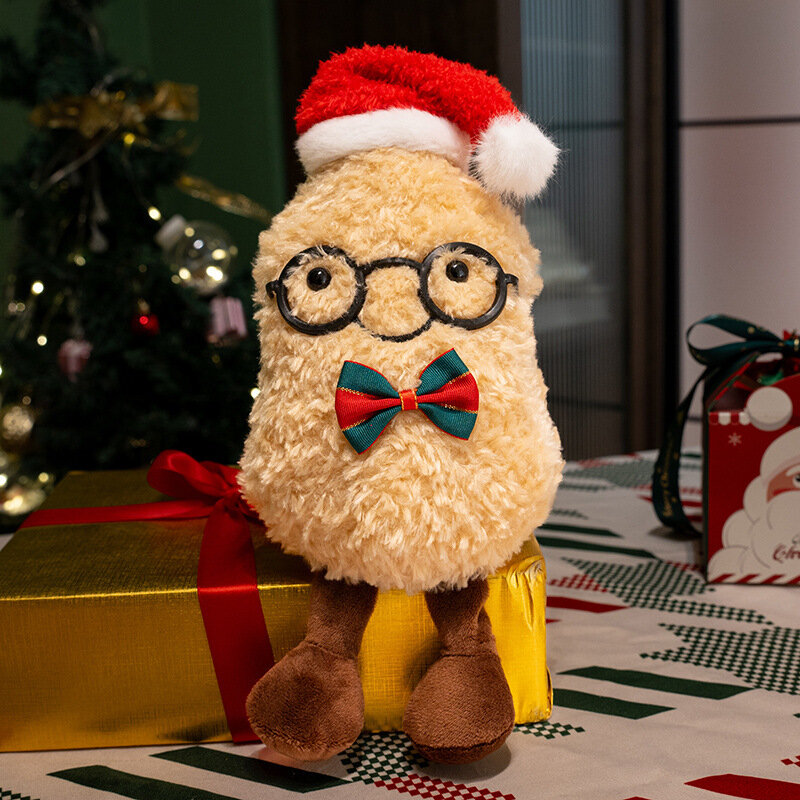 Забавная рождественская плюшевая игрушка в виде картошки и арахиса, рождественская кукла в вареном яйце, рождественский подарок для детей и девочек.