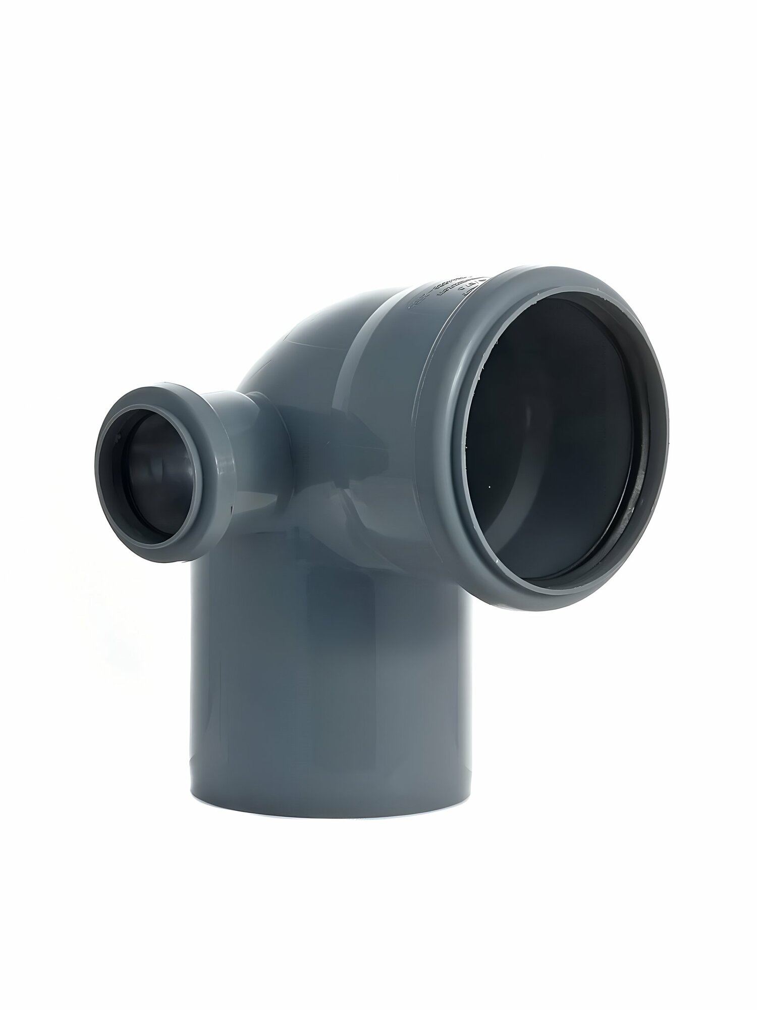 Уголок с отводом канализационный Мультимирпласт 110х50 мм 90 градусов левый, артикул ОТВ ВК 110/50/87 Л