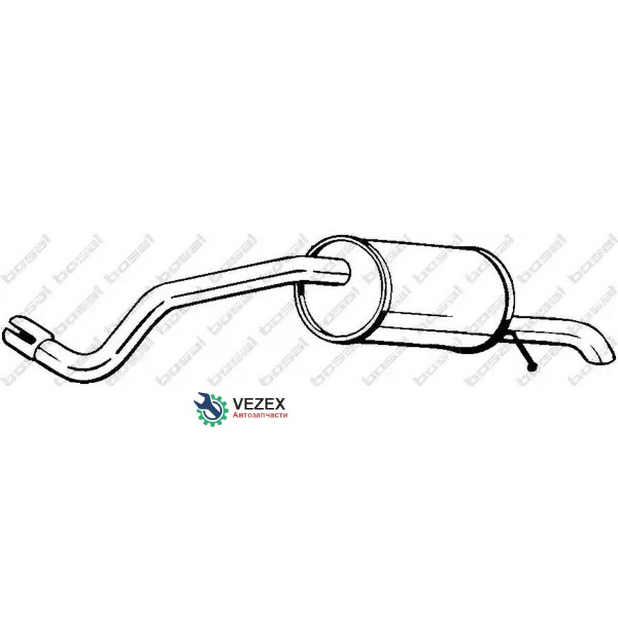 BOSAL 227-019 Глушитель (задняя часть)