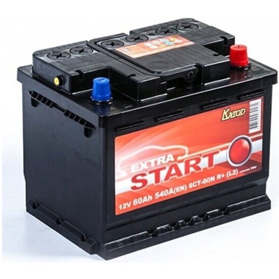 Аккумулятор Extra Start EFB 6СТ-60 R+ (L2), 242x175x190, обратная полярность, 60 Ач