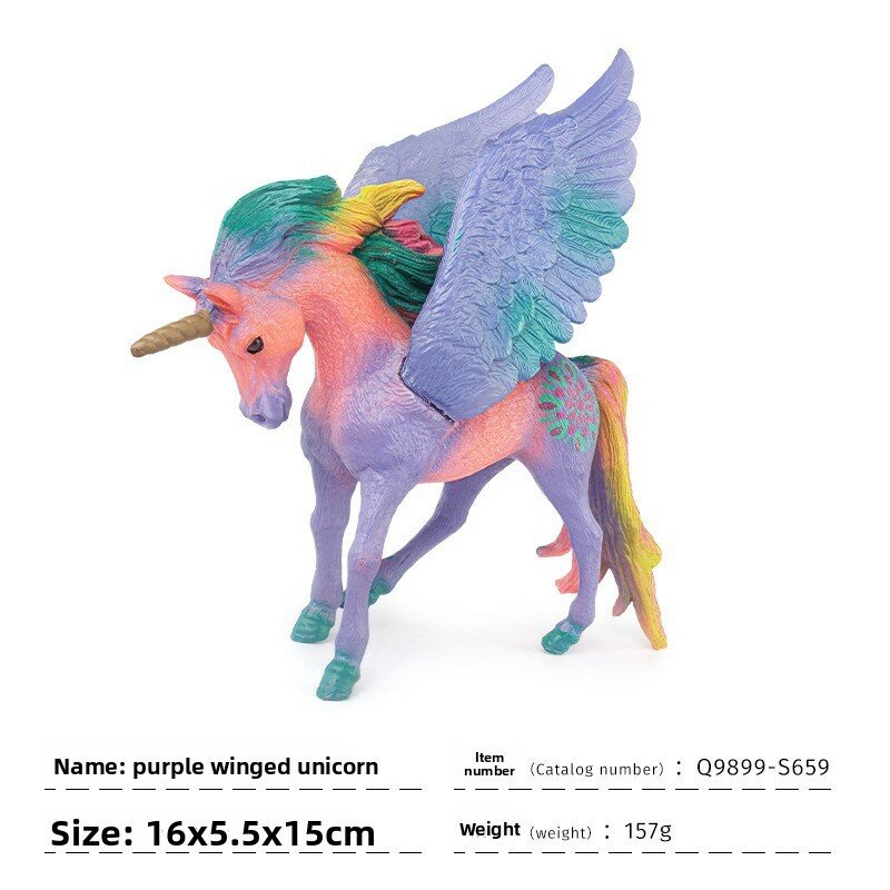 Magical unicorn model pvc figurine for childrens collectible and decor style e