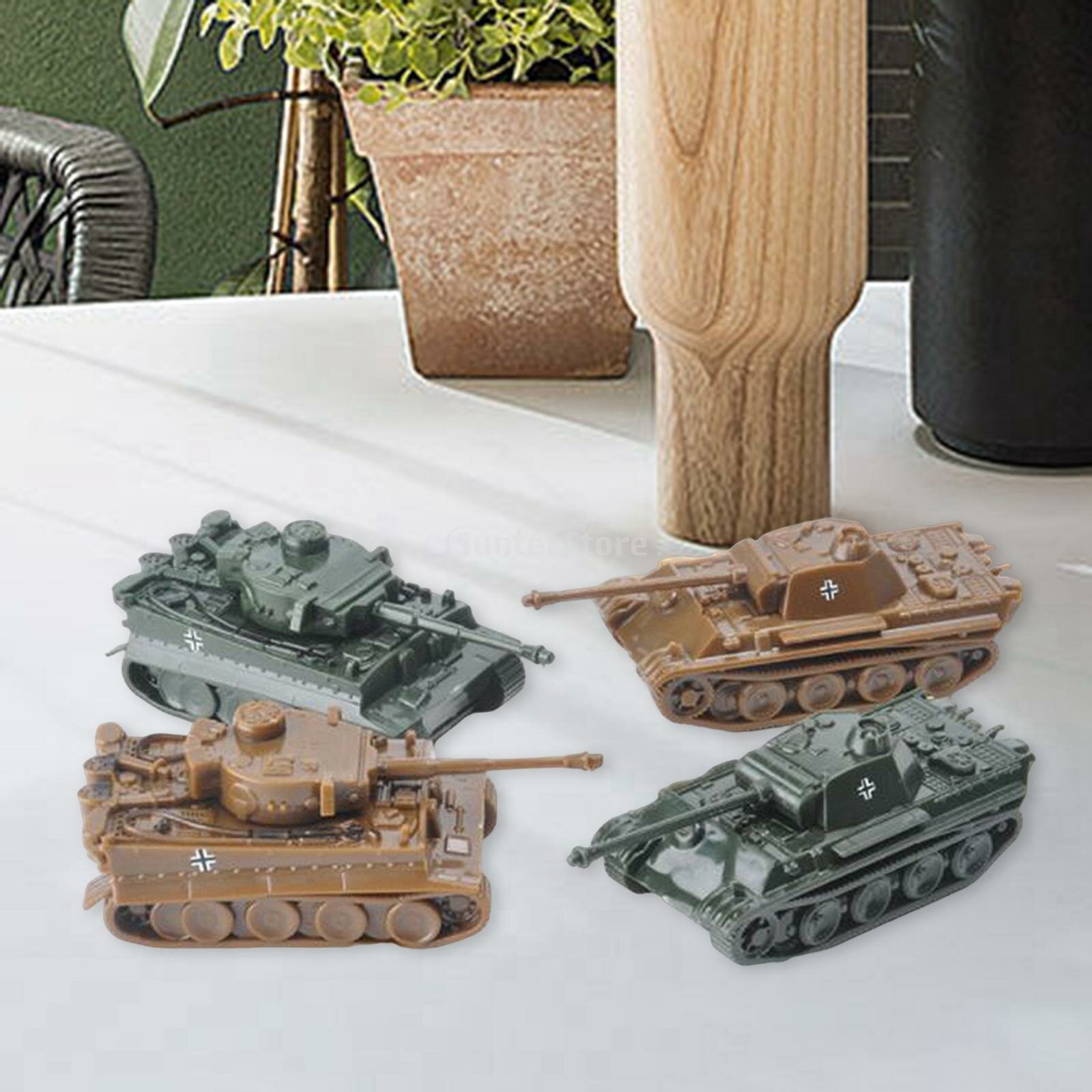 Модель танка 1:144, сборный набор 'Тигр' или 'Пантера', вращ
