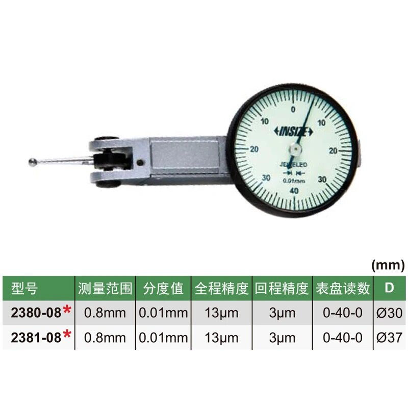 Циферблатный индикатор LIANYU 2381-08, 0.8mm