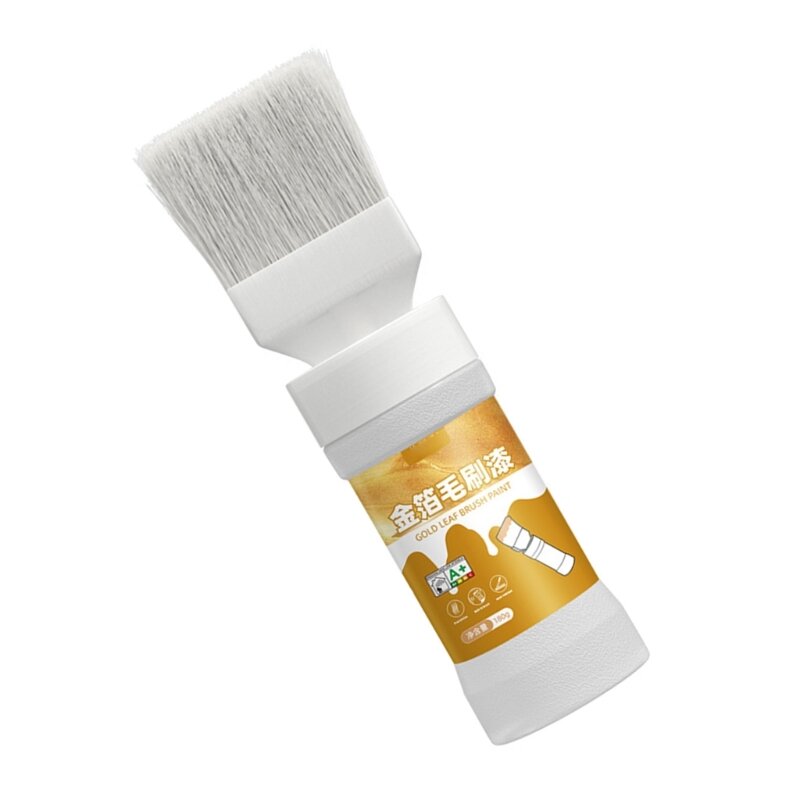 Портативная Золотая Малярная Кисть С Металлической Отделкой Мебельная Краска для Художественной Росписи по Дереву Ручной Работы Metal Wood Project Quick Dry