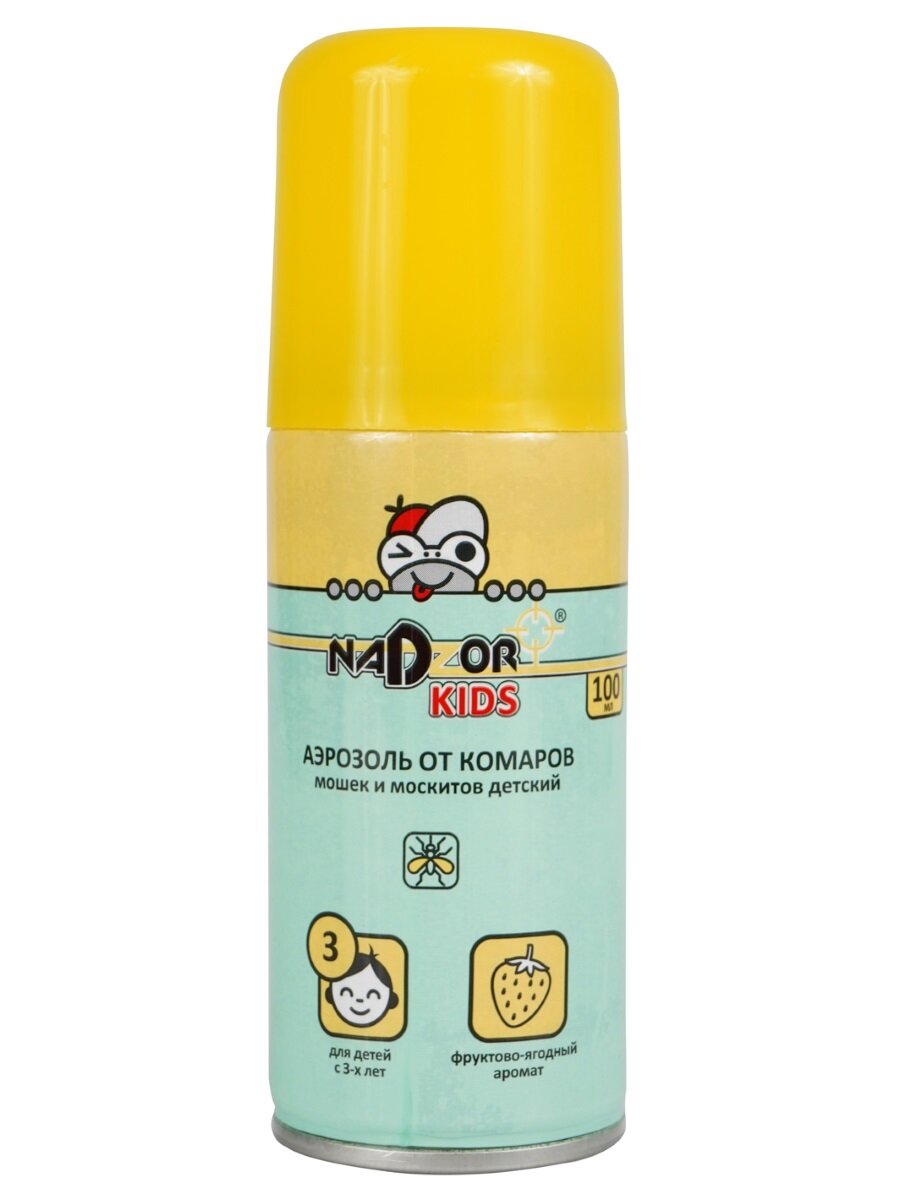 Спрей от комаров, мошек и москит детский Nadzor Kids 3+ 100мл