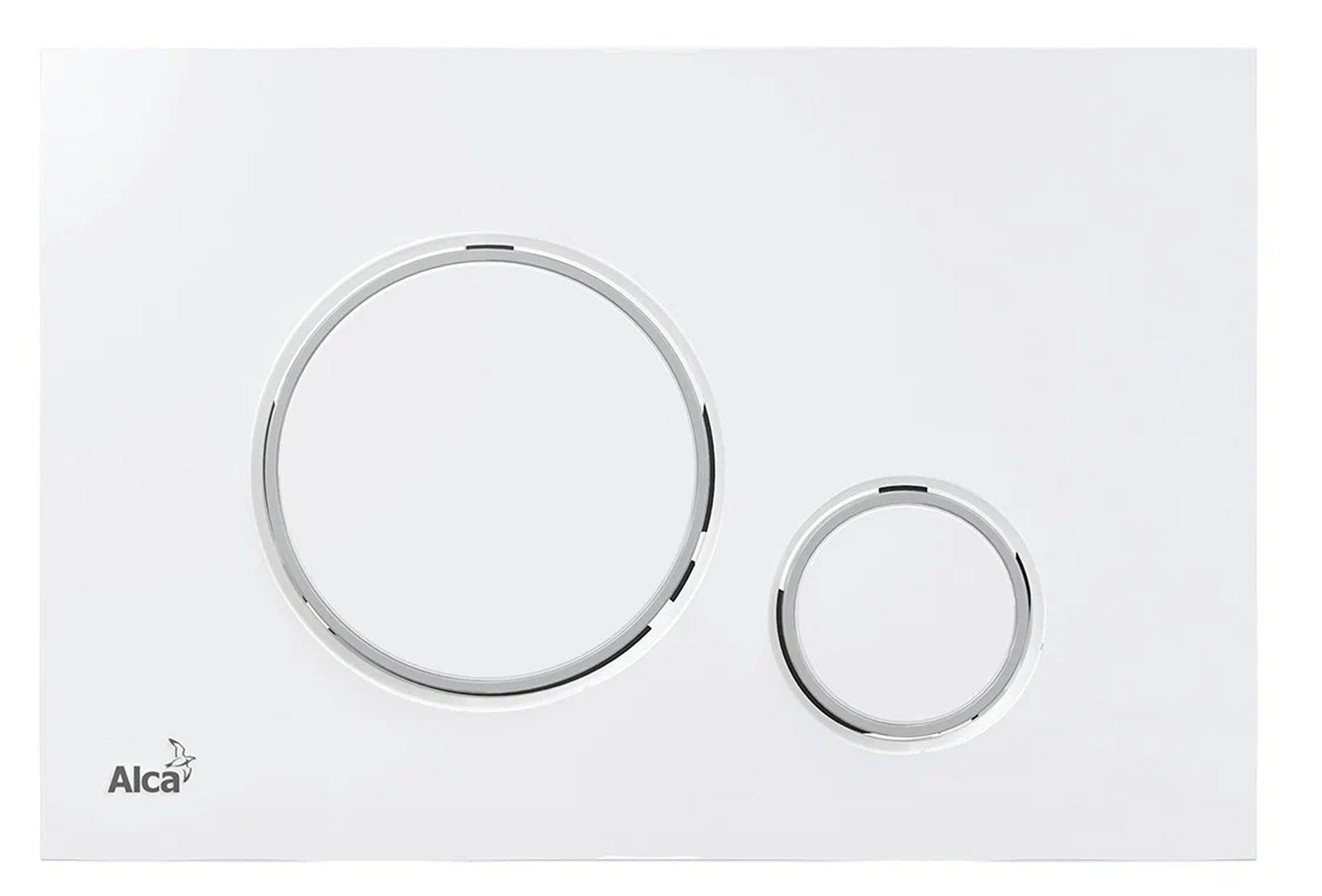 Кнопка для инсталляции Alca Alcadrain M770, нажимная, белый и хромированная, 24,7x16,5x5,5 см
