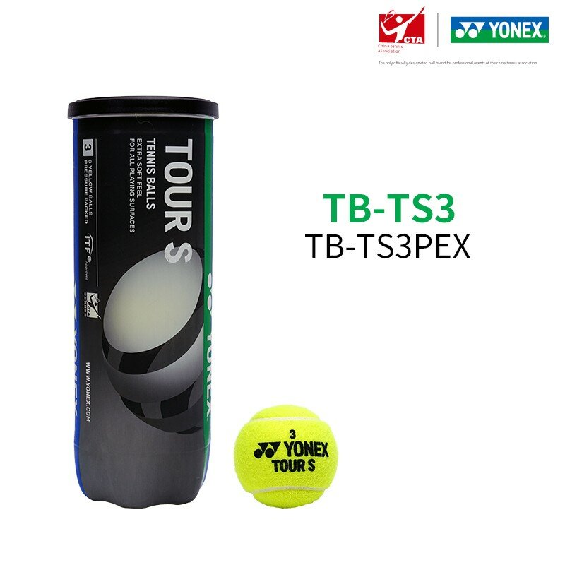 YONEX TB-TS3PEX Теннисные Мячи, Утвержденные Теннисным Союзом - 1 Кан (3 Мяча) для Детей и Тренировок