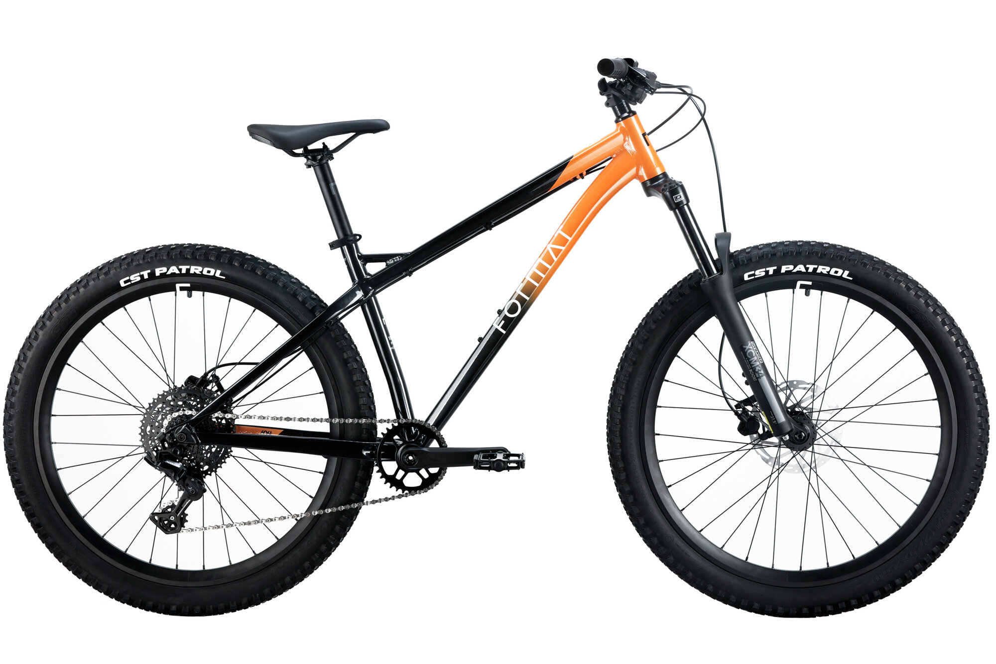Велосипед FORMAT 1314 Plus 27,5" 2025 (требует финальной сборки), Цвет черный-оранжевый, Размер M