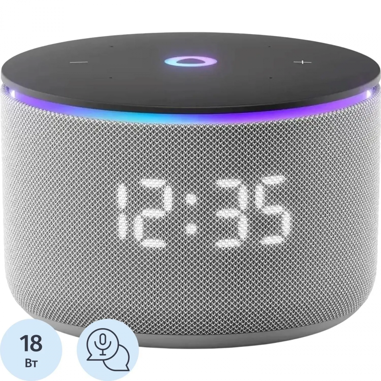 Умная колонка Яндекс Станция Мини 3 Про, Zigbee, серый (YNDX-00059GRY) 2327324