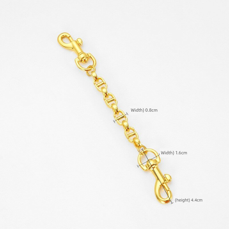Золотая цепочка для сумки Dior Bobby Moon, 14 см с петельным замком, регулируемый ремень для плечевого ношения
