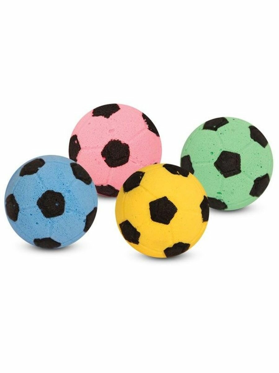 Игрушка для кошек "Мяч футбольный", d40мм (уп.4шт.), Triol