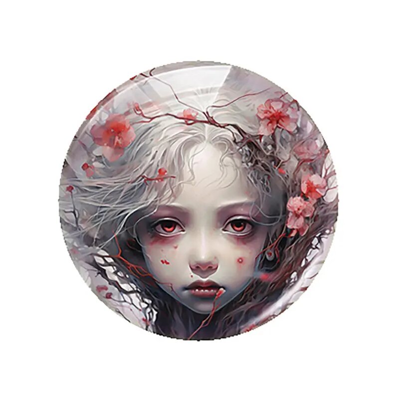 Кабошоны стеклянные 20mm, 10шт, цвет M