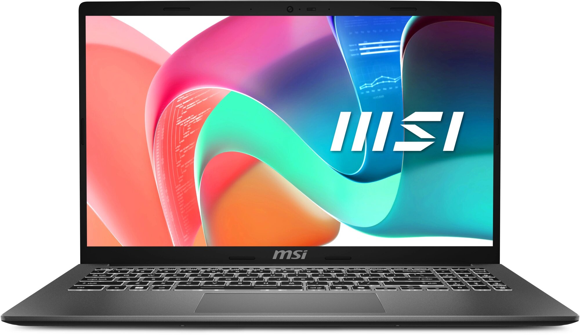 Ноутбук MSI Modern 15 F1MG-1071XRU Core 7 150U 16Gb SSD512Gb Intel Graphics 15.6" IPS FHD (1920x1080) FreeDOS grey WiFi BT Cam (9S7-15S111-1071)