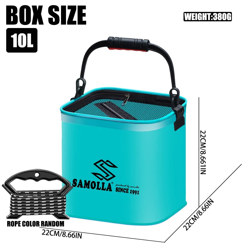 Складное рыболовное ведро SAMOLLA, 10L, blue