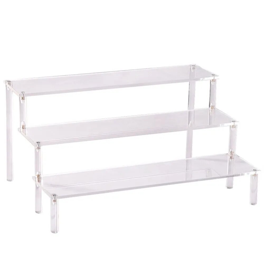 Акриловая витрина-стенд 3-х уровневая стеллаж-витрина для фигурок кексов, десертов, конфет, Косметики, Органайзера духов