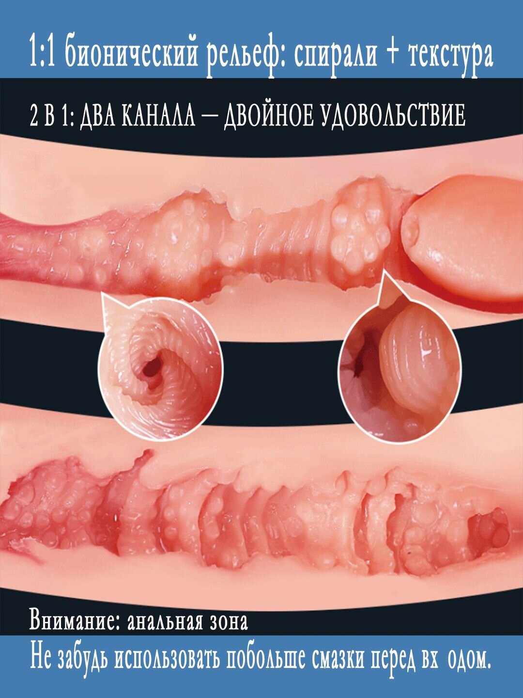 Реалистичная попа из ТПЭ с подогревом и автоотсосом, водонепроницаемая, 10 режимов вибрации, два входа (вагина и анал)