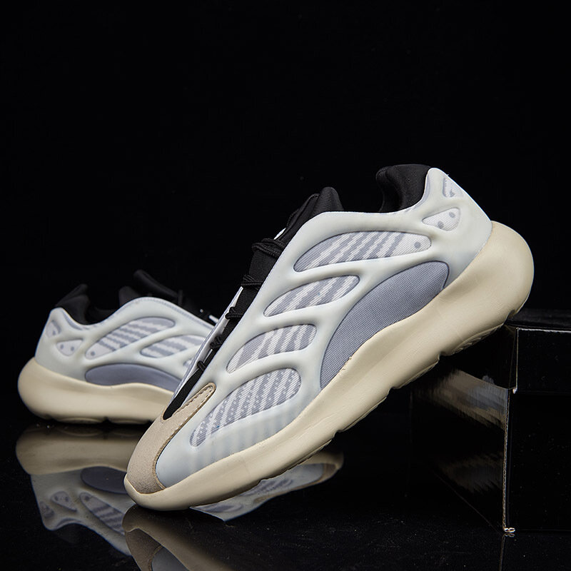 Мужские кроссовки Yeezy, дышащие кроссовки из ЭВА, спортивная обувь больших размеров, женские повседневные кроссовки на массивной подошве, размеры 36–48, EU:44