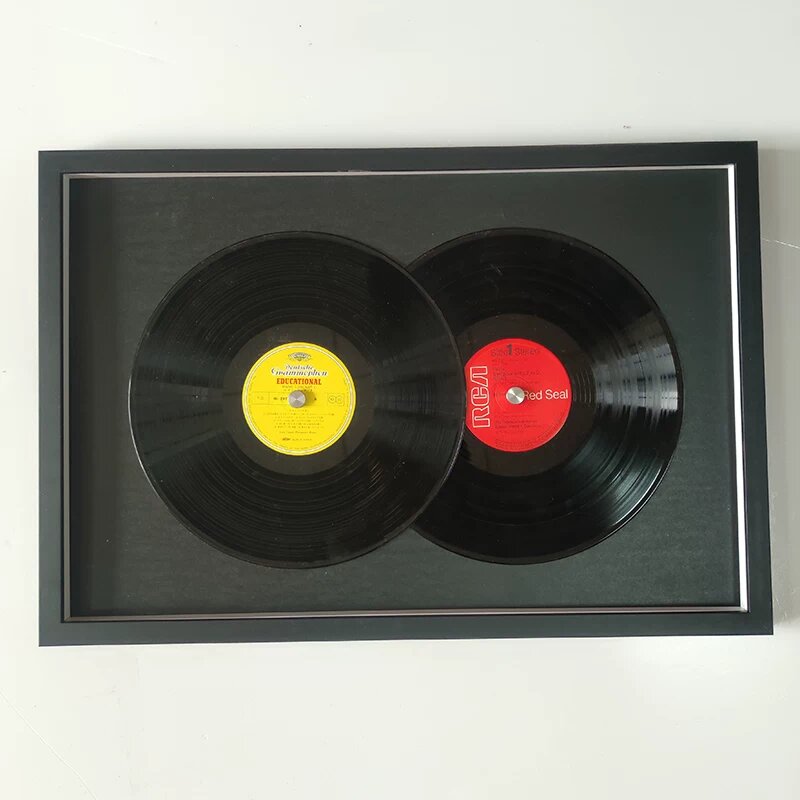 Черная деревянная рамка для альбомов с внутренним размером 40x60 см, черный фон, настенное крепление