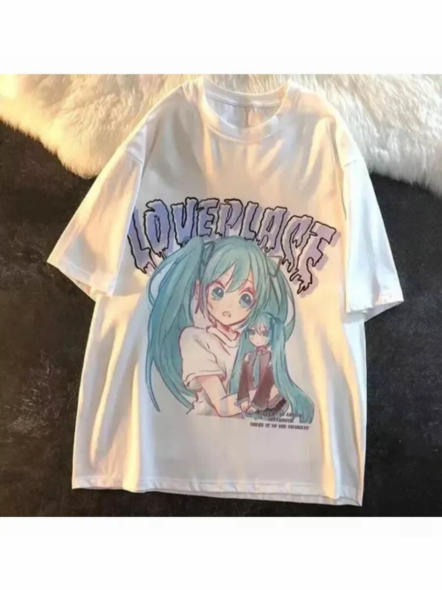 Футболка Аниме оверсайз с принтом – стильный и комфортный вариант для девушек и подростков