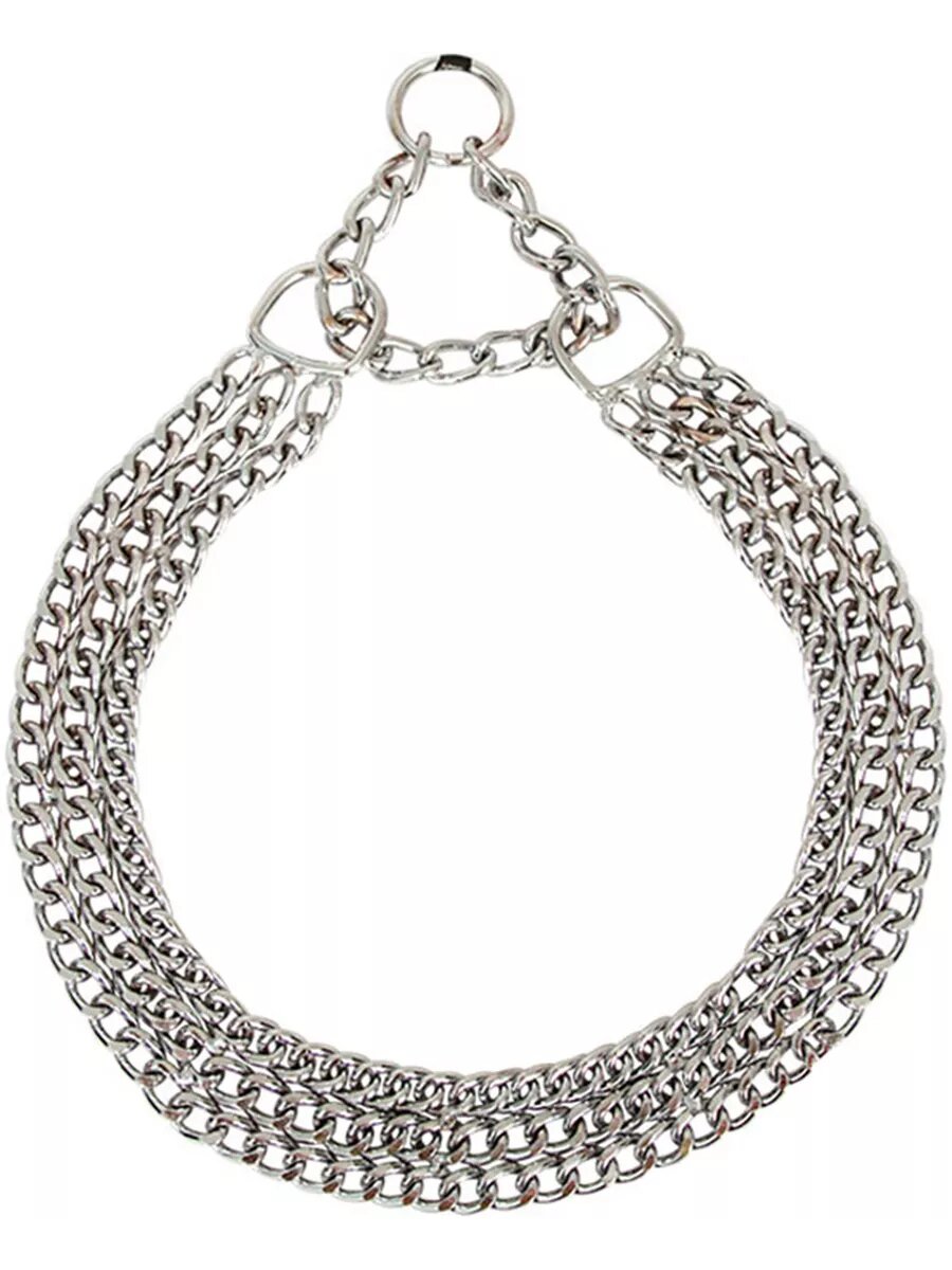 Triol ошейник-цепь трехрядный 3,0 х 700 мм, металл, тренировочный