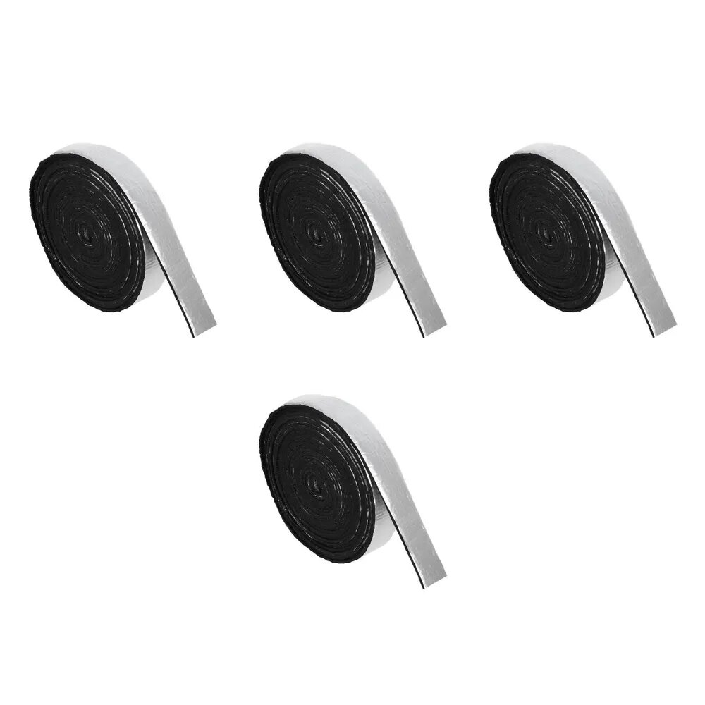 Серебристая теплоизоляционная лента с алюминиевой фольгой для труб и теплиц, 4 рулона