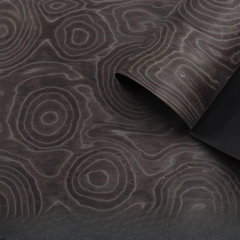 Деревянный шпон — черный ежегодный шпон с кольцом для роскошных обновленных шкафов, столешниц и функций стен, для дома, отелей