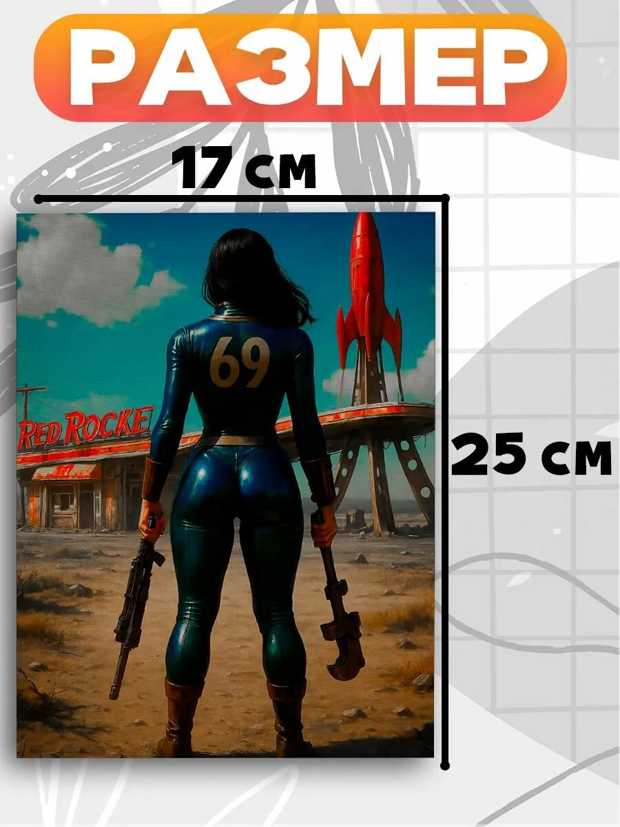 Картина на стену Fallout, на подрамнике, 1шт, 25х17 размер. — фото 1