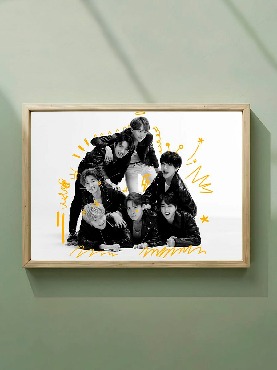 Постер, плакат на стену BTS K-Pop (А3)