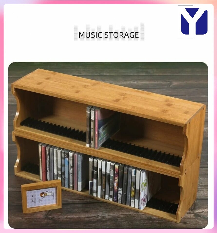 Стеллаж для CD-дисков компактный, 55.5×14.5×20 см, открытая конструкция, универсальное назначение, стиль современный — фото 1