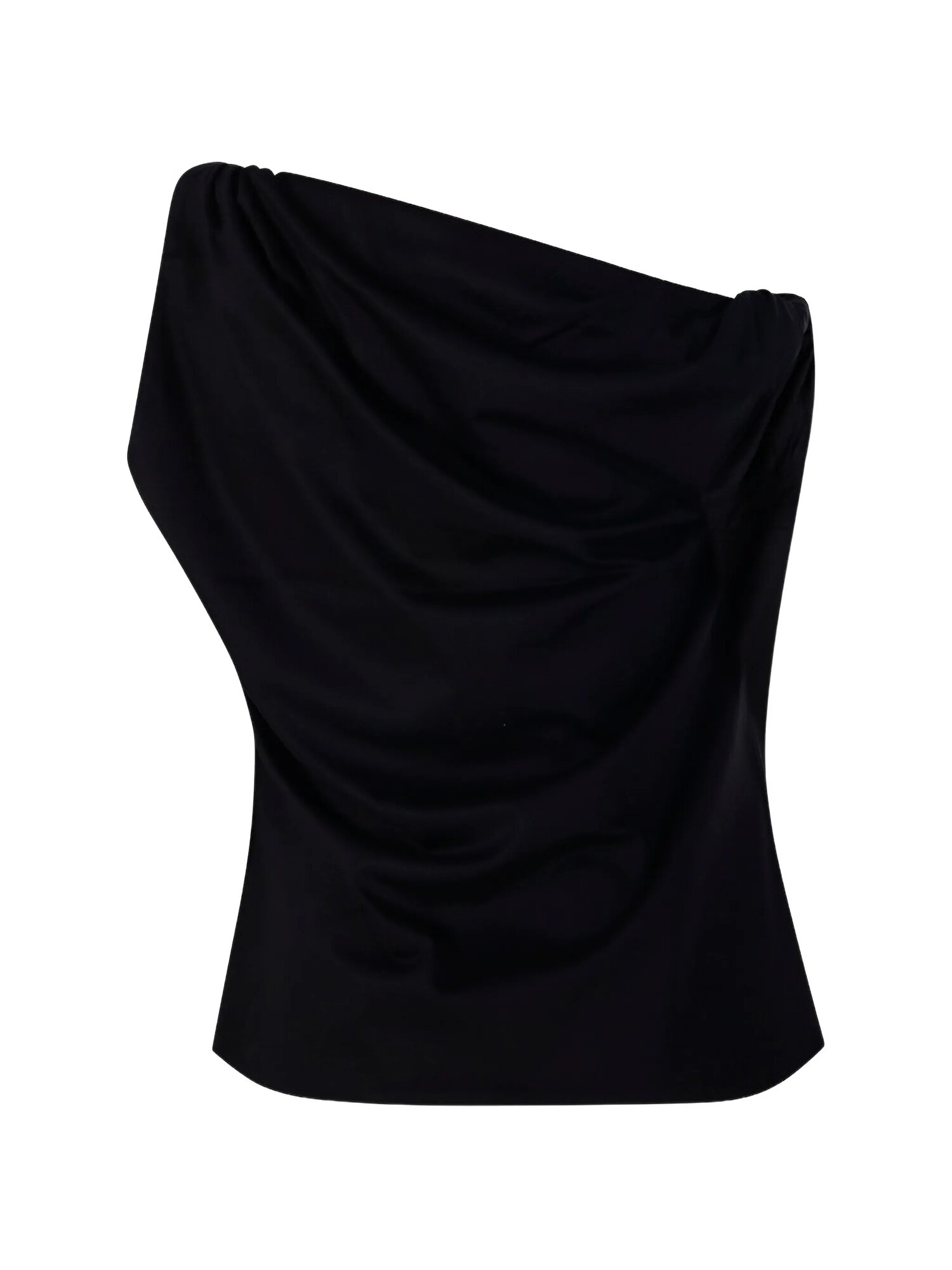 Топ ROHE Asymmetric sculptural top, размер 38, black/black — фото 1
