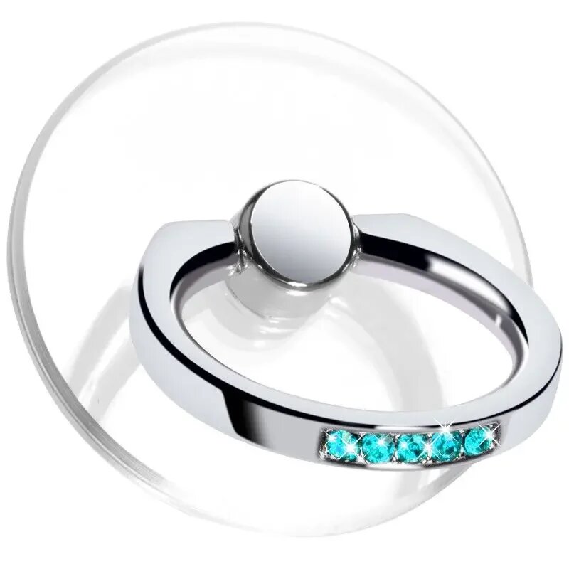 Держатель для телефона с кольцом Blue Circle, серебристый