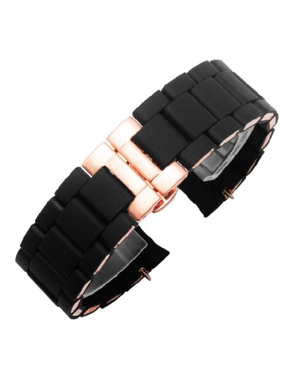 Ремешок из резины с стальным вкладышем для Armani AR5889 AR5890 AR5905 AR5920, ширина 23 мм