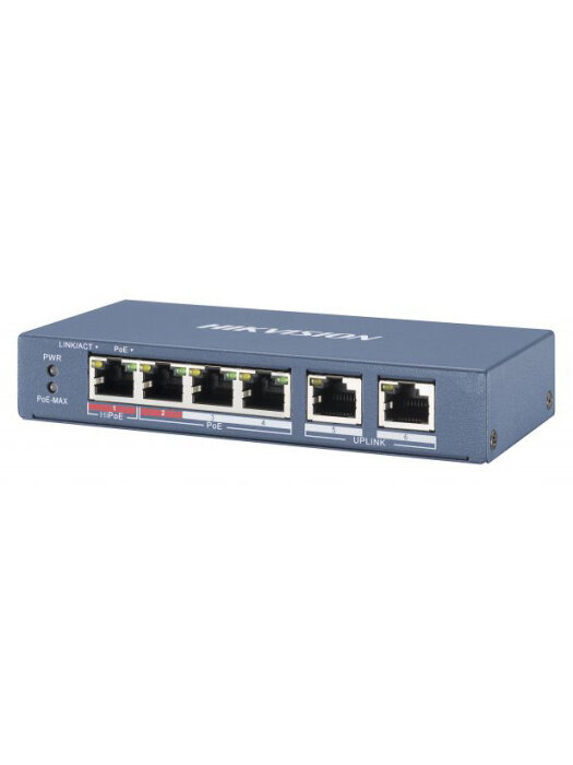Коммутатор неуправляемый Hikvision DS-3E0106HP-E