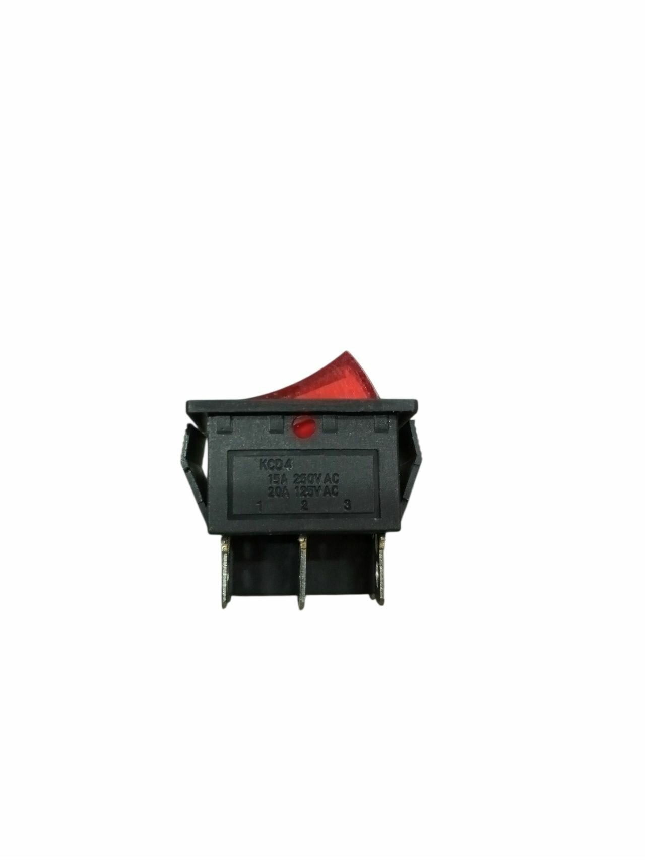 Выключатель водонагревателя KCD4, 15A, 250V, 6 контактов, красный