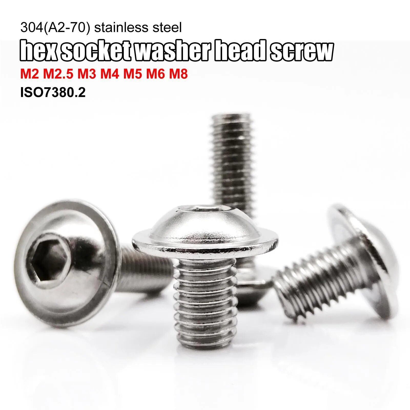 Винты M6 Michastu 14mm, 10шт, нержавеющая сталь