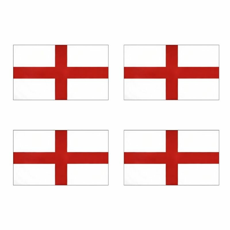 (1 набор, 4 шт.) *Повязки-банданы с флагами стран для болельщиков* Англия