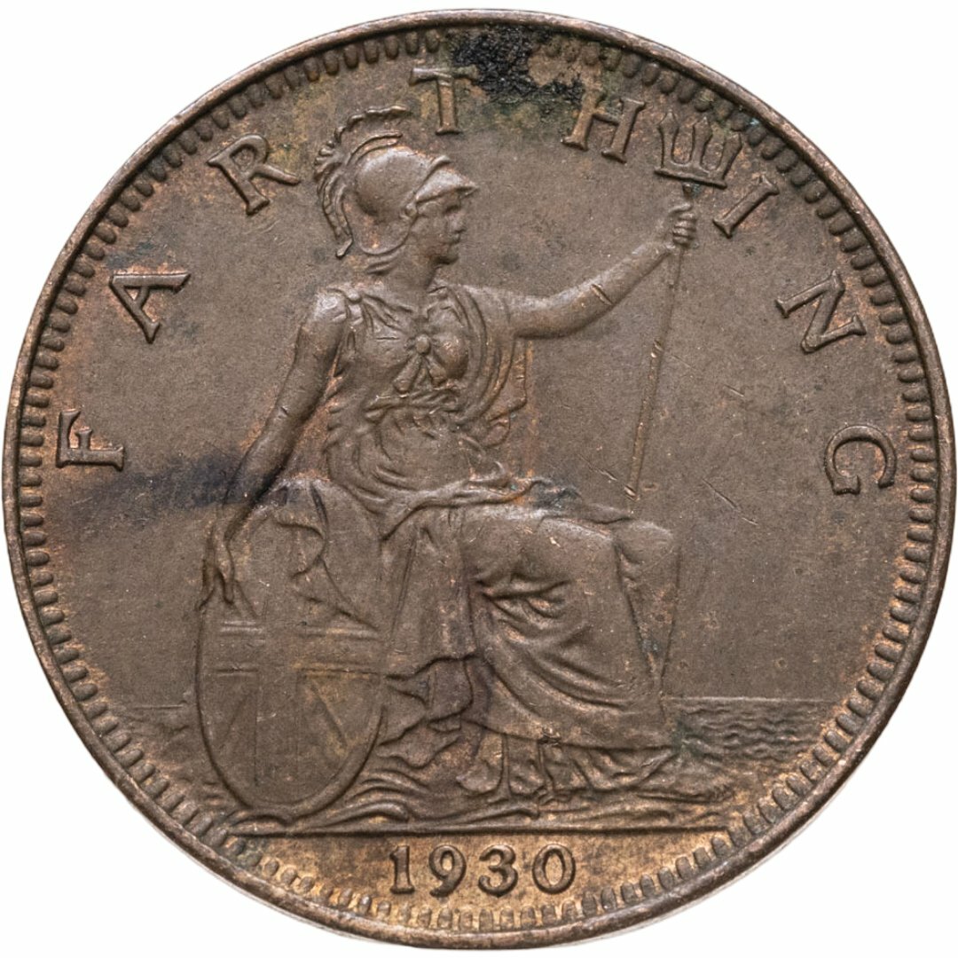 Великобритания 1 фартинг farthing 1930, Бронза, в сохранности XF