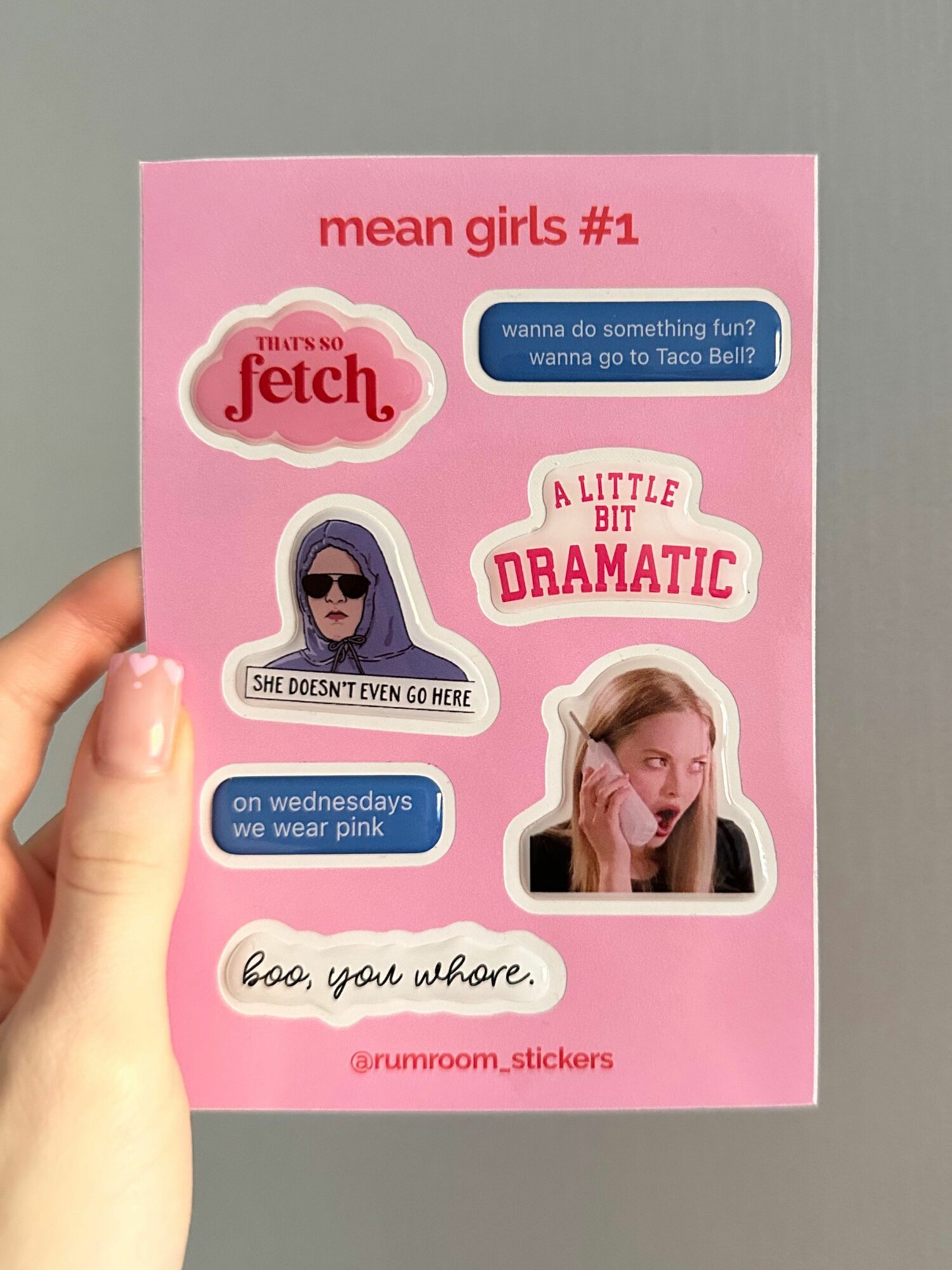 3D наклейки и стикеры на телефон Дрянные девчонки / Mean Girls (by RUMROOM)