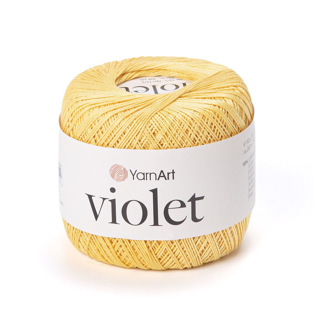 Пряжа для вязания YarnArt Violet 4653 желток 1 моток 50 гр/282 м 100% мерсеризованный хлопок