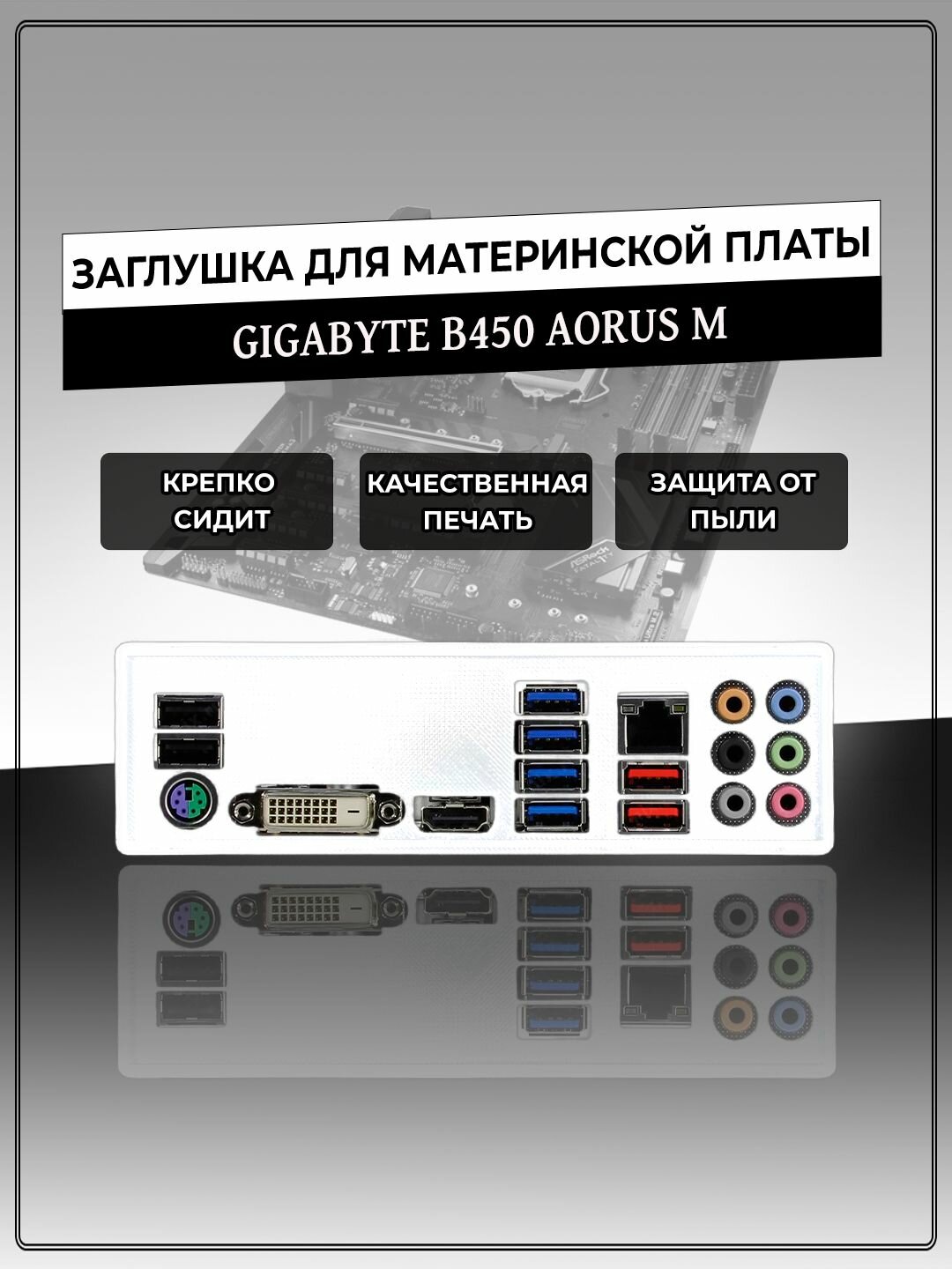 Заглушка для материнской платы GIGABYTE B450 AORUS M