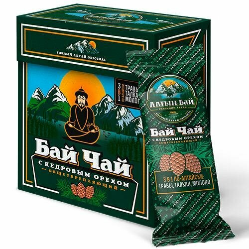 Фито-чай Алтын Бай Бай чай с кедровым орехом (общеукрепляющий) 10 стиков по 12 г