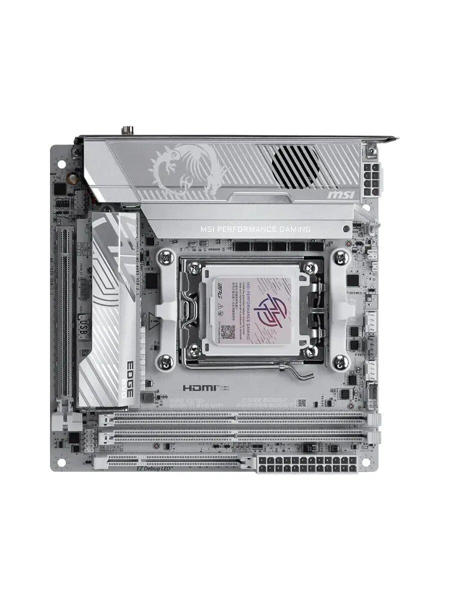 Материнская плата MSI MPG X870I EDGE TI EVO WIFI Socket AM5 AMD X870E 2xDDR5 mini-ITX AC`97 8ch(7.1) 5Gigabit RAID+HDMI