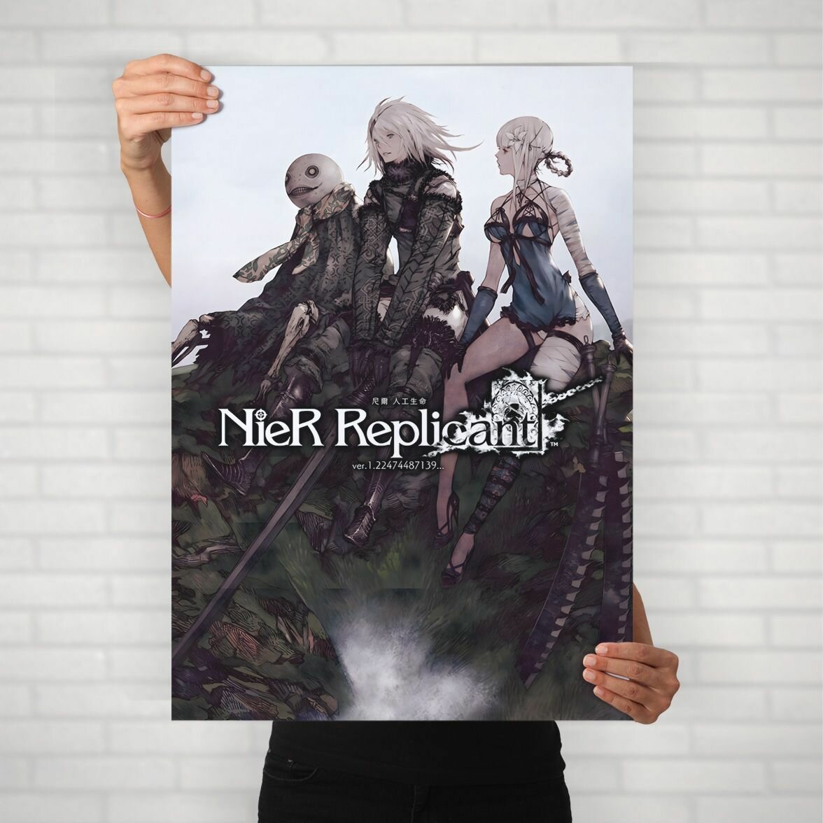 Плакат на стену для интерьера Ниер Репликант (Общее 1) - Постер по игре NieR RepliCant формата А1 (60x84 см)
